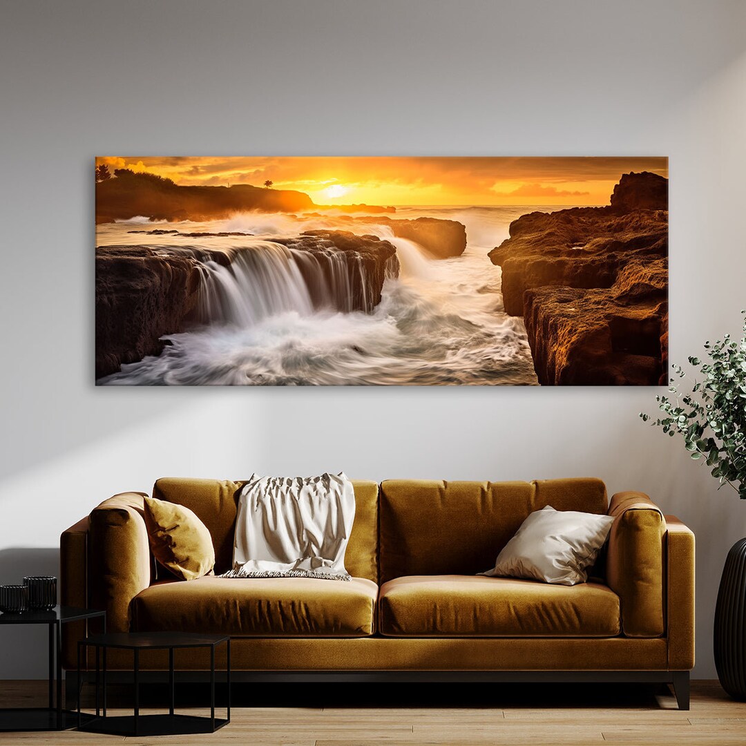 Waterfall Beautiful Photo 101 Canvas | Wall Art Home Decoration ...