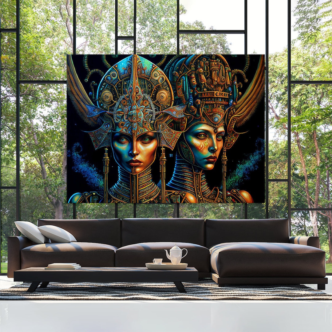 Dmt Trippy Mechanical Elves 107 Canvas Wall Art Decor - Etsy