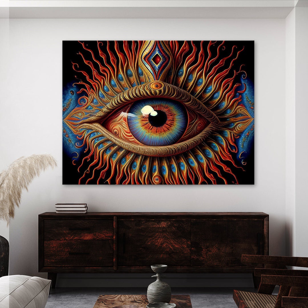 Dmt Trippy Psychedelic Eye 3 Canvas Wall Art Decor - Etsy