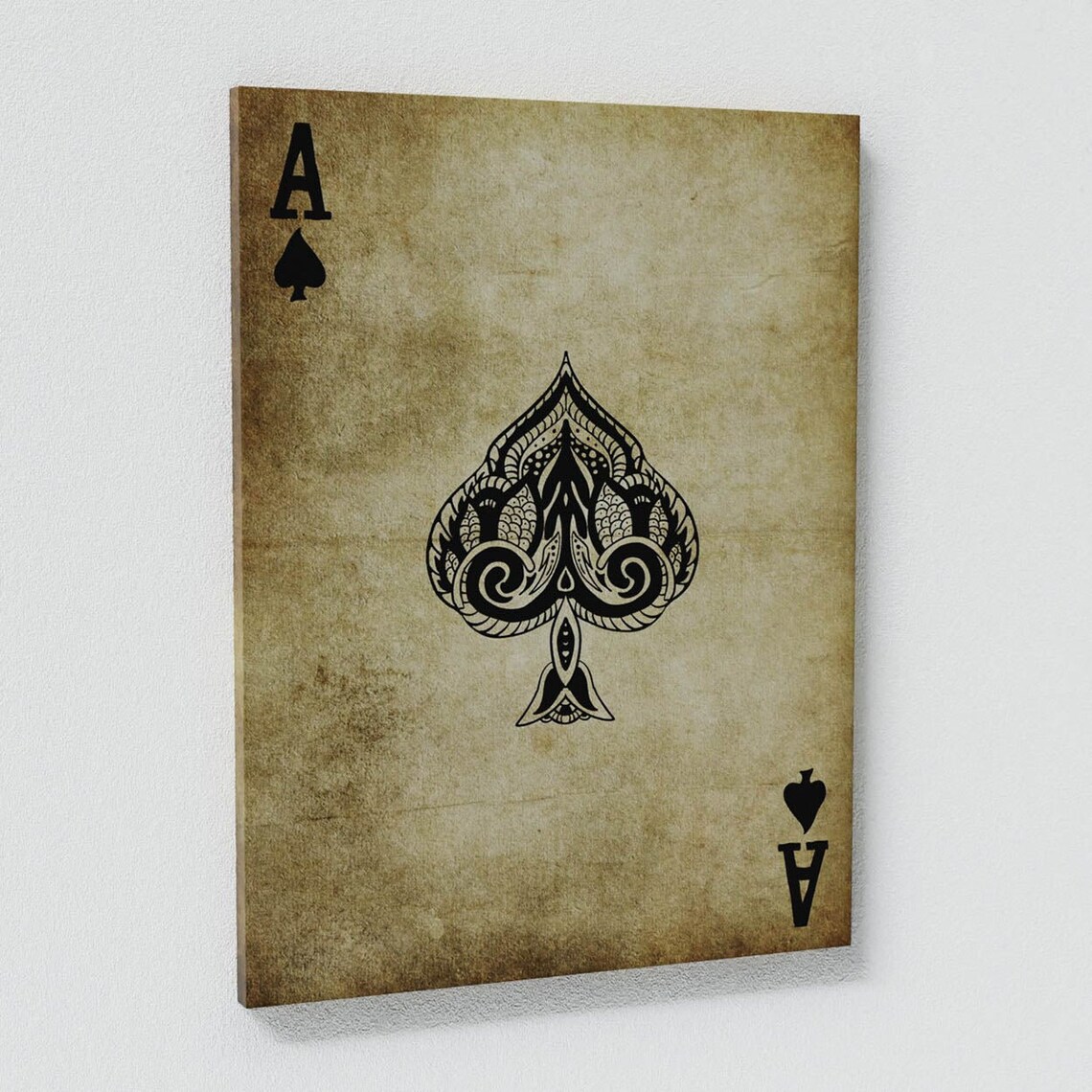 Playing Card Canvas Wall Art Set of 4 - Etsy