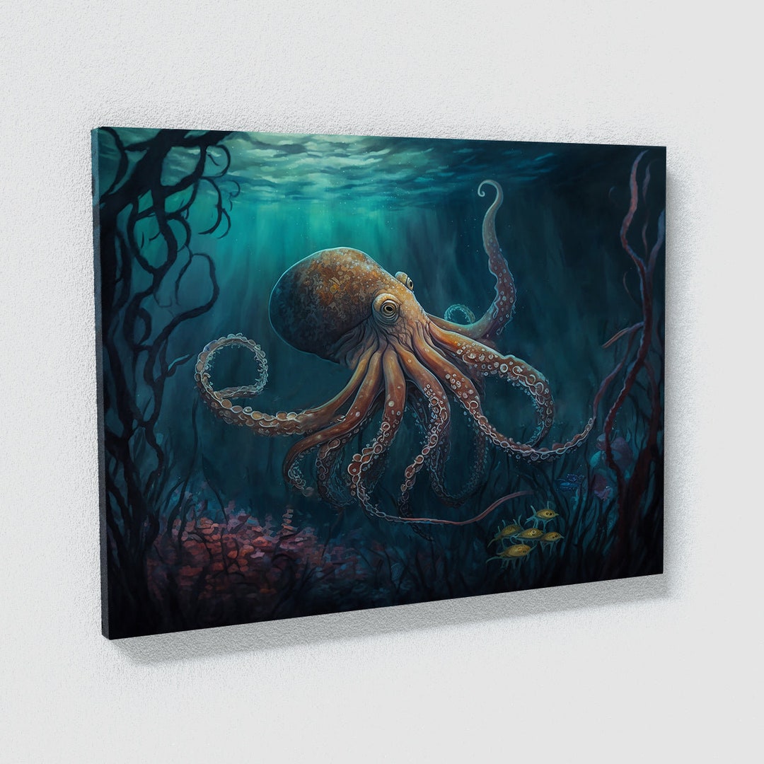 Octopus 13 Canvas Wall Art Decor - Etsy