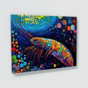 Shrimp Abstract 4 Canvas | Wall Art Home Decoration Painting Poster ...