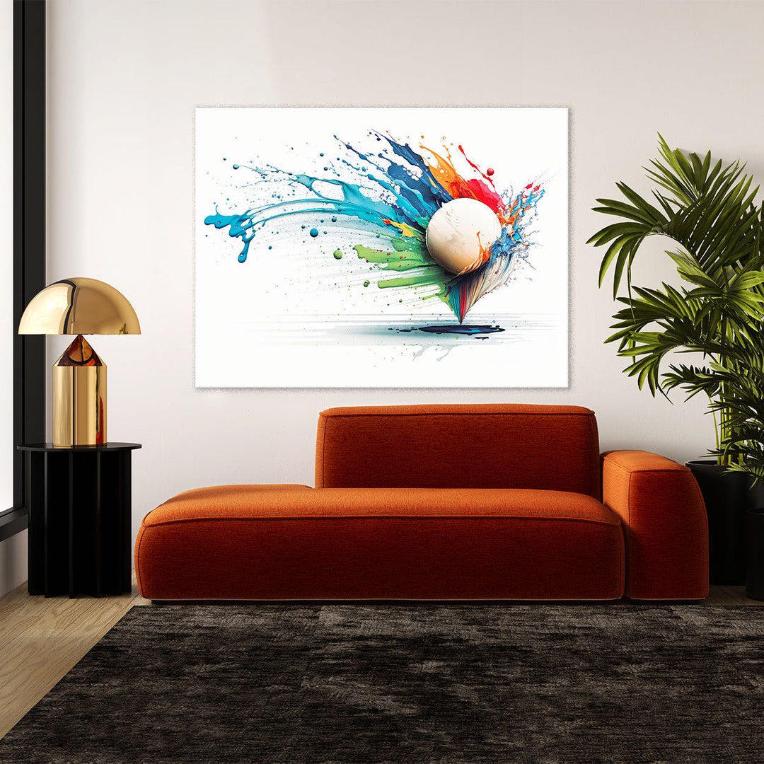 Ping Pong Abstract Watercolor 13 Canvas | Wall Art Home Decoration ...