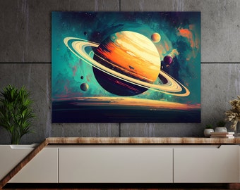 Saturn Poster, Saturn Image, Saturn Print, Saturn Wall Art, Saturn ...