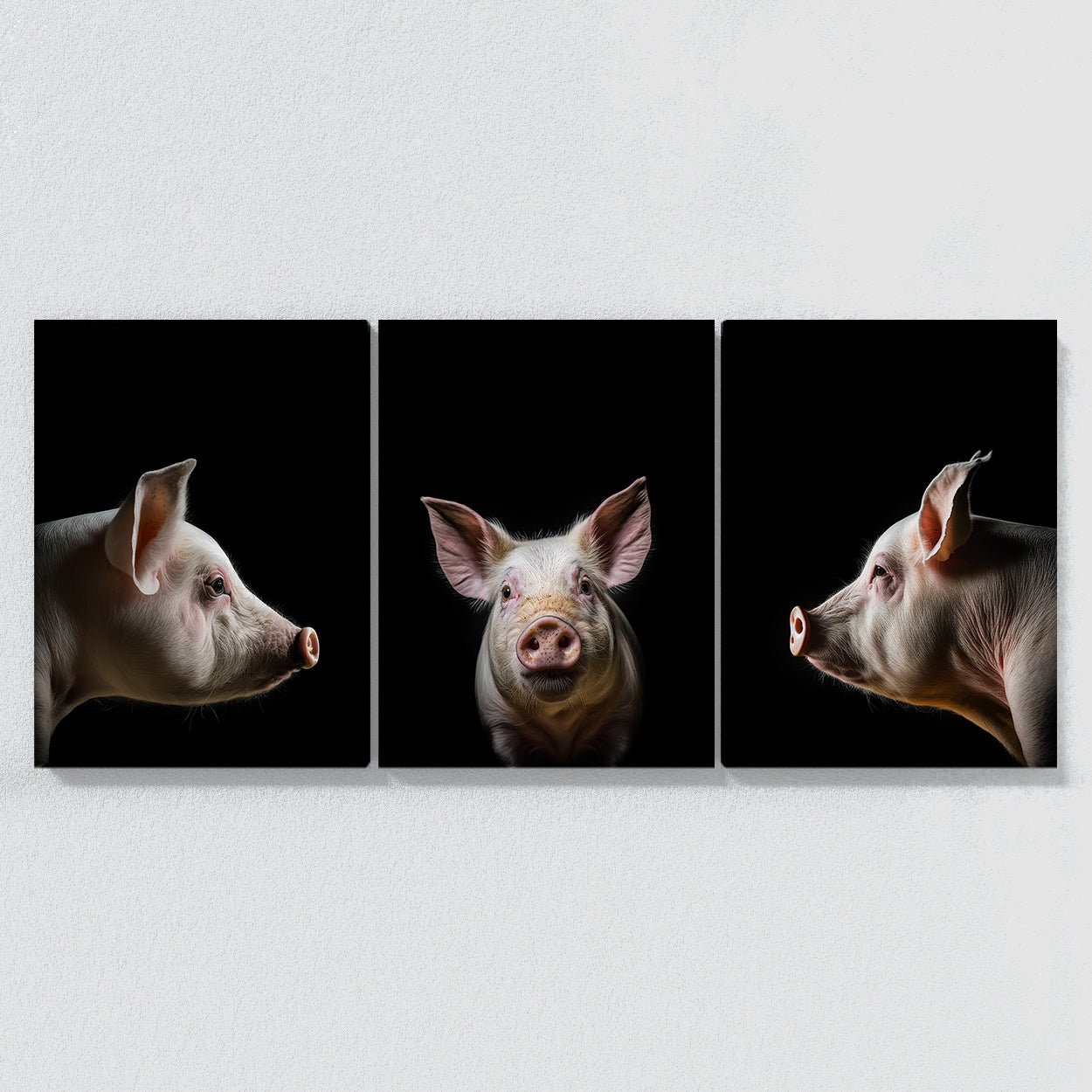 Pig Canvas Wall Art Decor - Etsy Canada