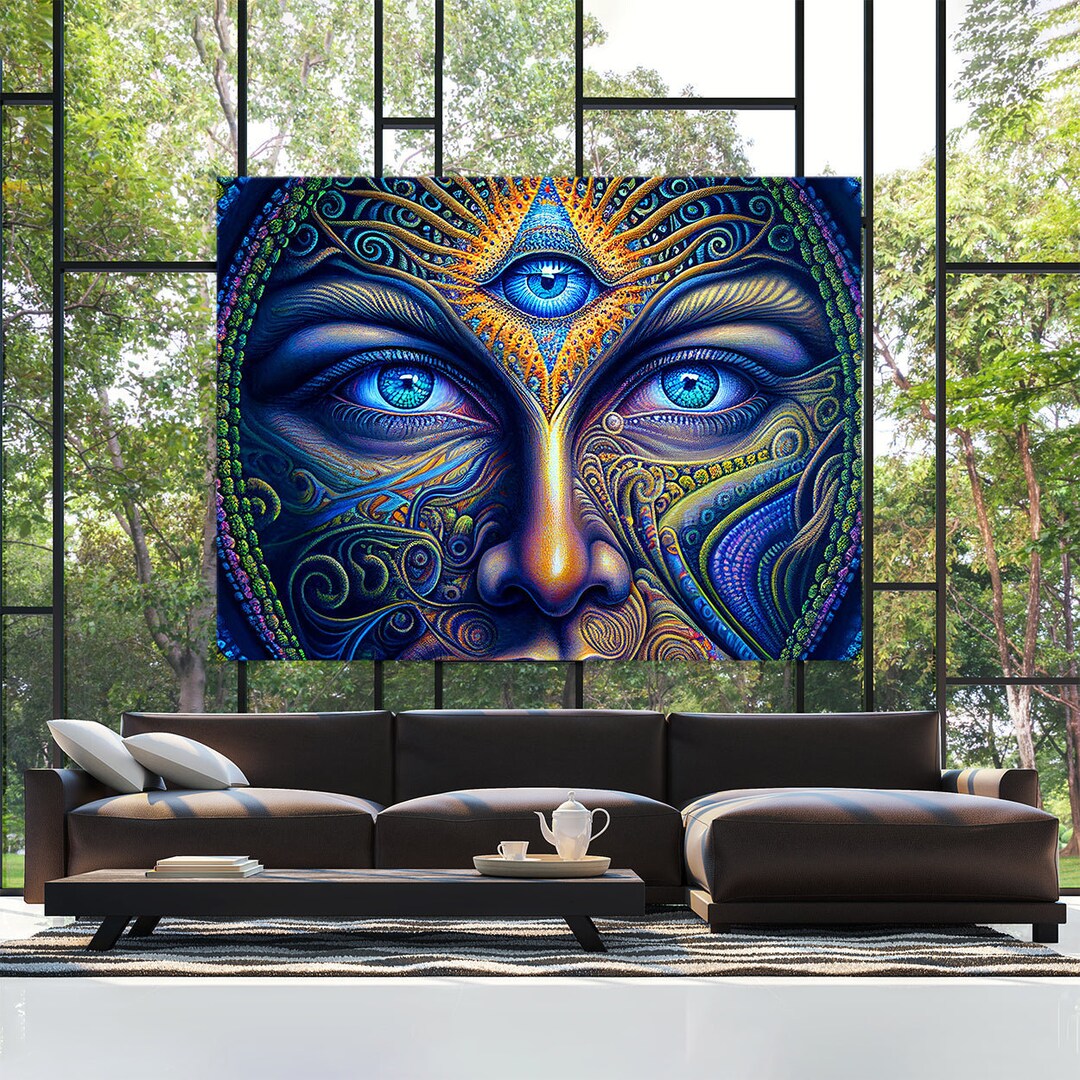 Dmt Trippy Third Eye Psychedelic 21 Canvas Wall Art Decor - Etsy
