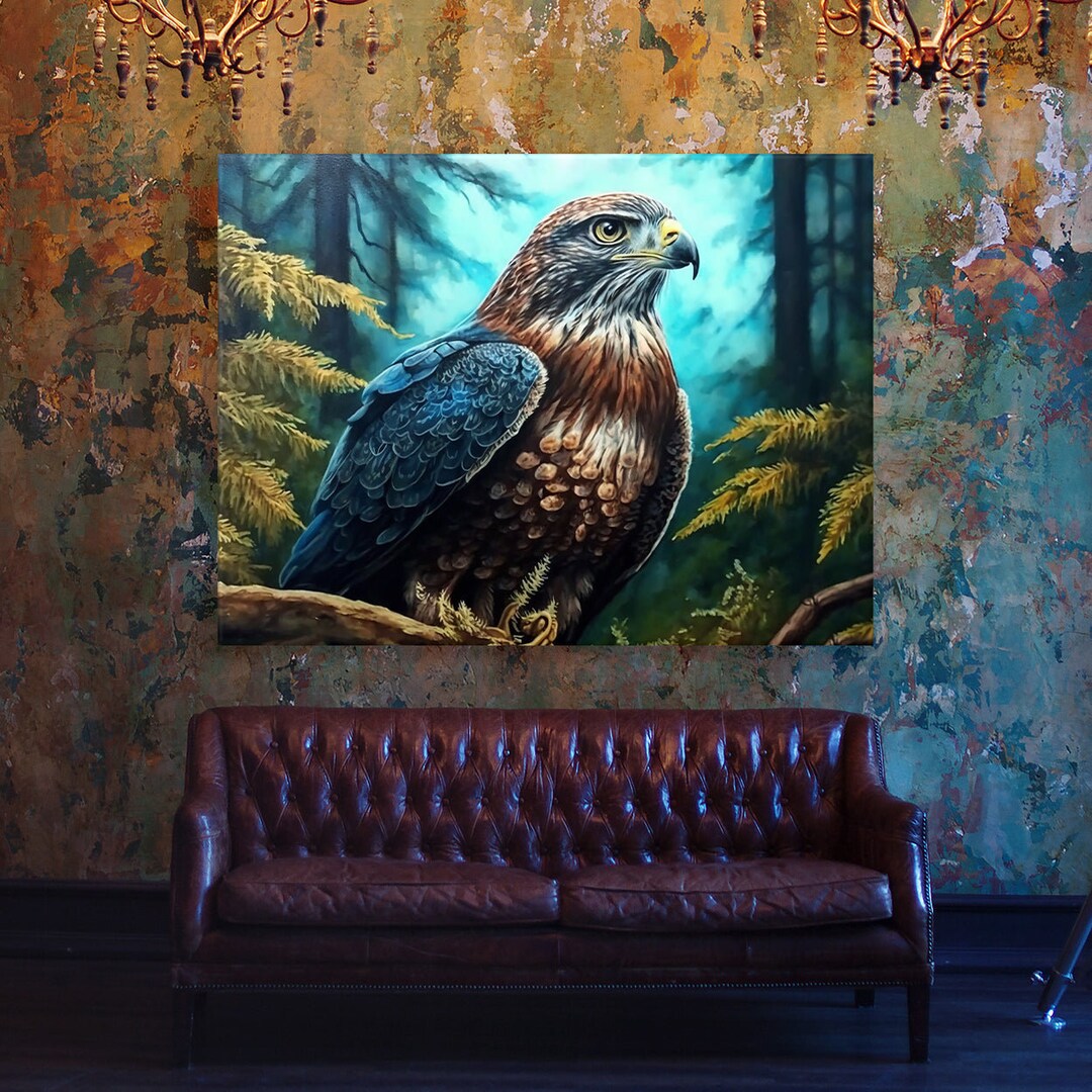 Hawk Forest 25 Canvas Wall Art Decor - Etsy