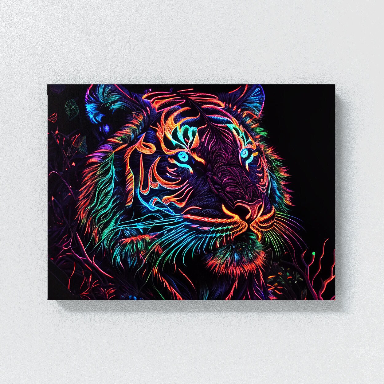 Trippy Psychedelic Tiger 109 Canvas Wall Art Decor - Etsy