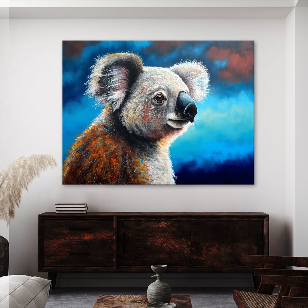Koala Blue Sky Background 6 Canvas Wall Art Decor - Etsy