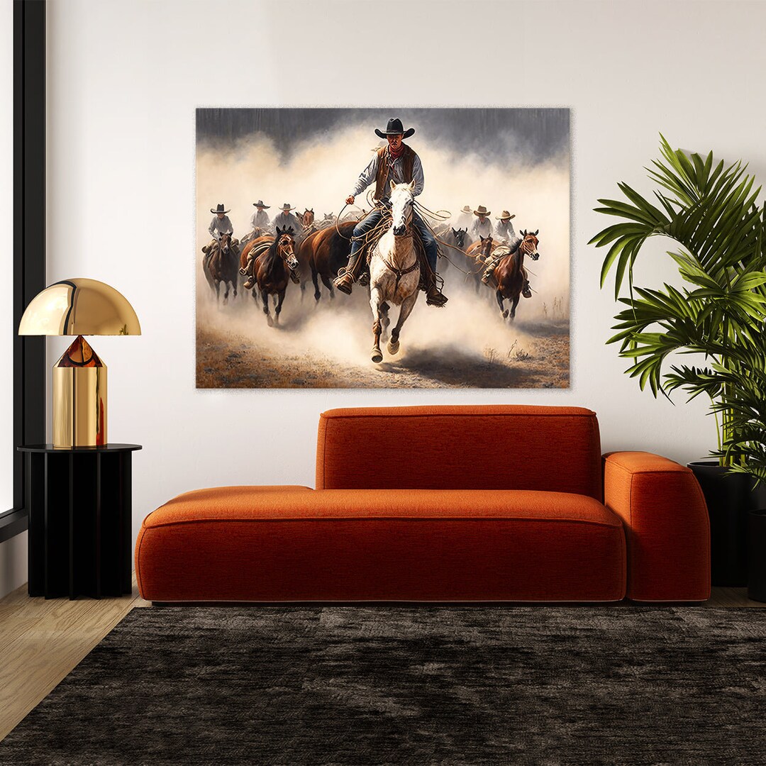 Cowboy Cattle 28 Canvas Wall Art Decor - Etsy