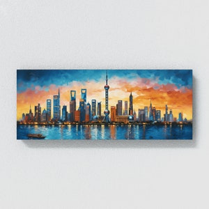 Shanghai City 48 Canvas | Wall Art Home Decoration Painting Poster ...