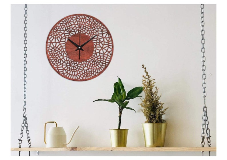 Filigree Mandala Wall Clock, Modern Silent Large Wall Clock, Home Decor ...