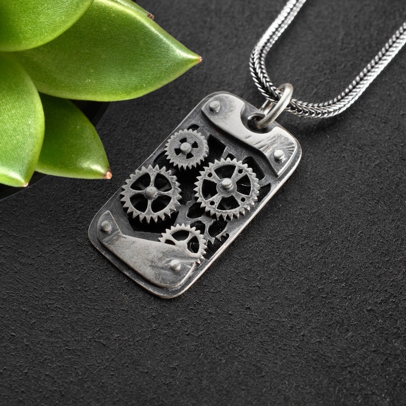 Gear Necklace - Etsy