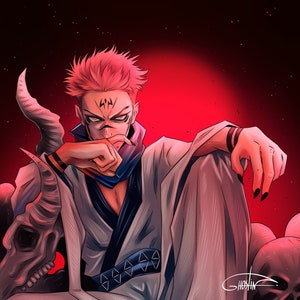Sukuna (jujutsu Kaisen) /A4 Fan Art - Etsy