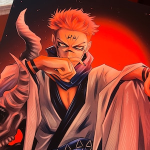 Sukuna (jujutsu Kaisen) /A4 Fan Art - Etsy