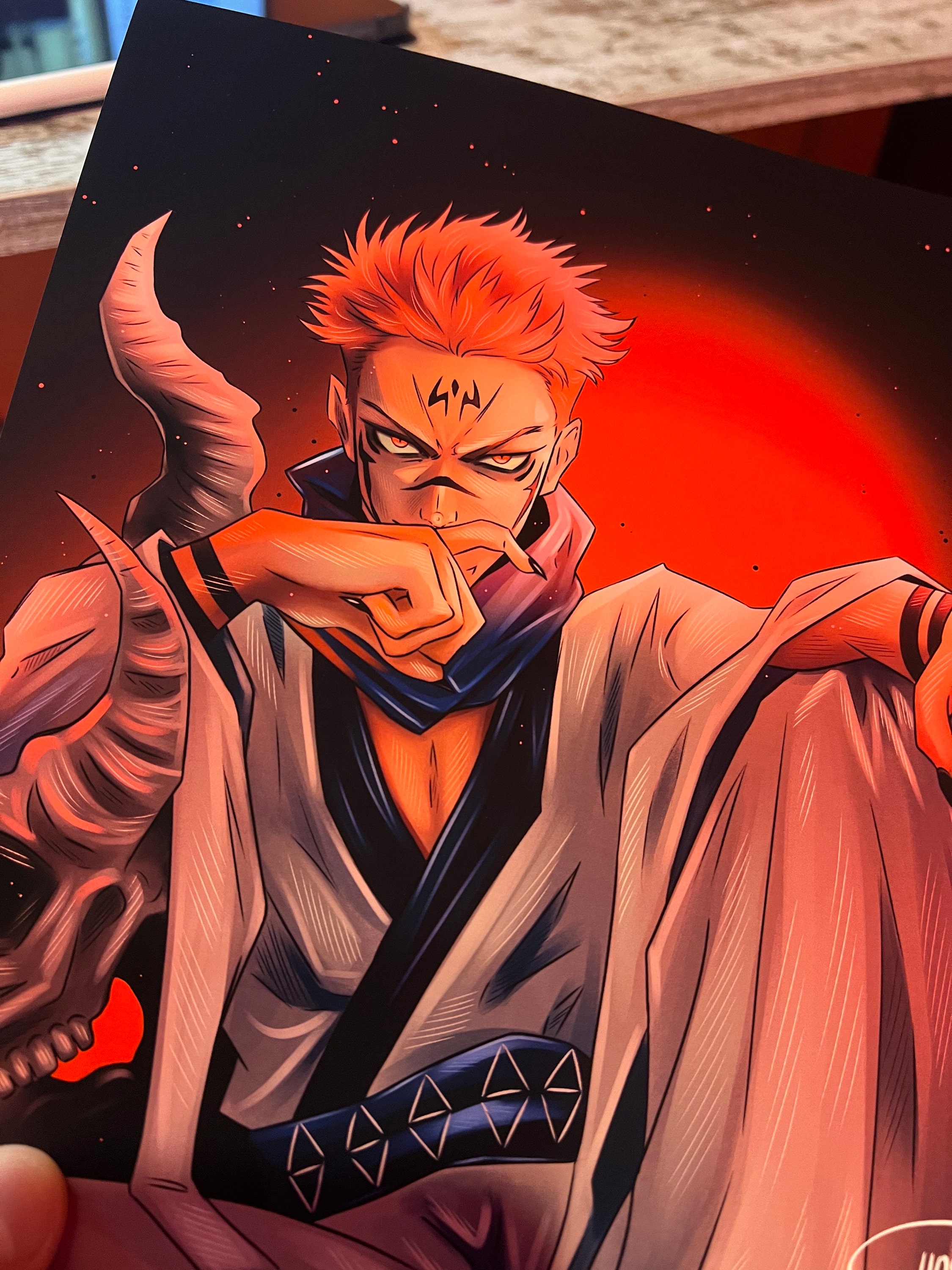 Sukuna (jujutsu Kaisen) /A4 Fan Art - Etsy Canada