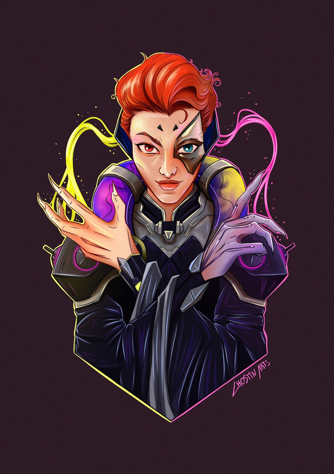 Moira (overwatch) Print of Art / A5 (148 X 210 Mm) - Etsy