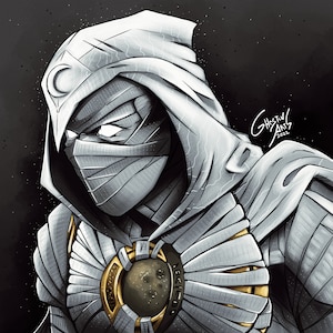 Print of Art MOON KNIGHT (210 X 210mm) Fan Art - Etsy