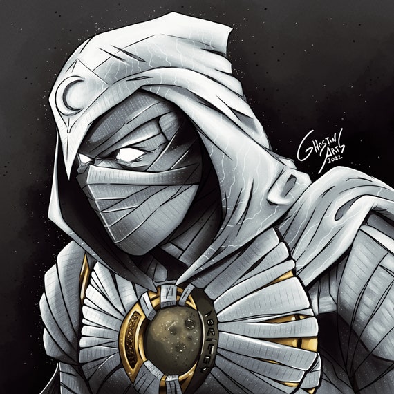 Print of Art MOON KNIGHT 210 X 210mm Fan Art - Etsy