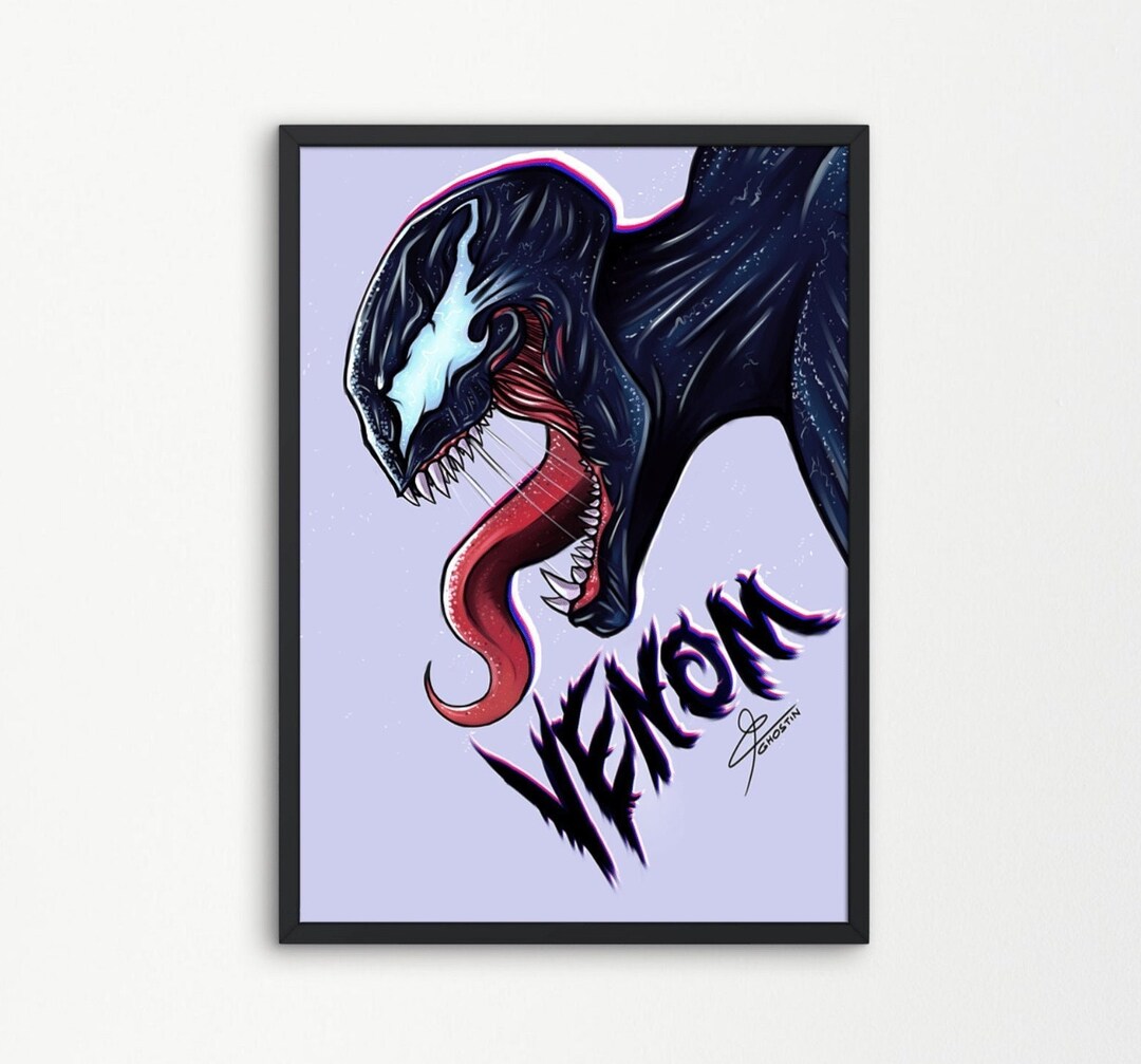 Print of Art A4 Venom frame Not Included / Illustration - Etsy UK