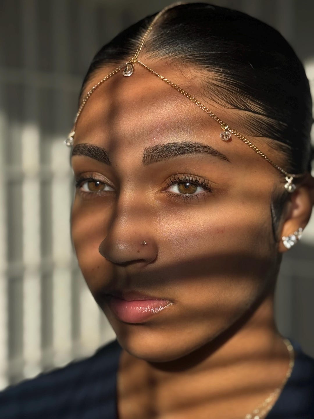 Herkimer Diamond Head Chain: Bridal Forehead Jewelry - Etsy
