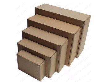 Brown Cardboard Postal Boxes Eco Friendly FSC Approved Material Gift ...