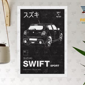 Suzuki Swift Sport ZC33S Print - Japanese Classic Car Poster ...