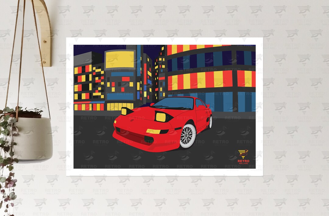 Toyota MR2 Print Shibuya MK2 - Car Art - Birthday Christmas Petrolhead ...