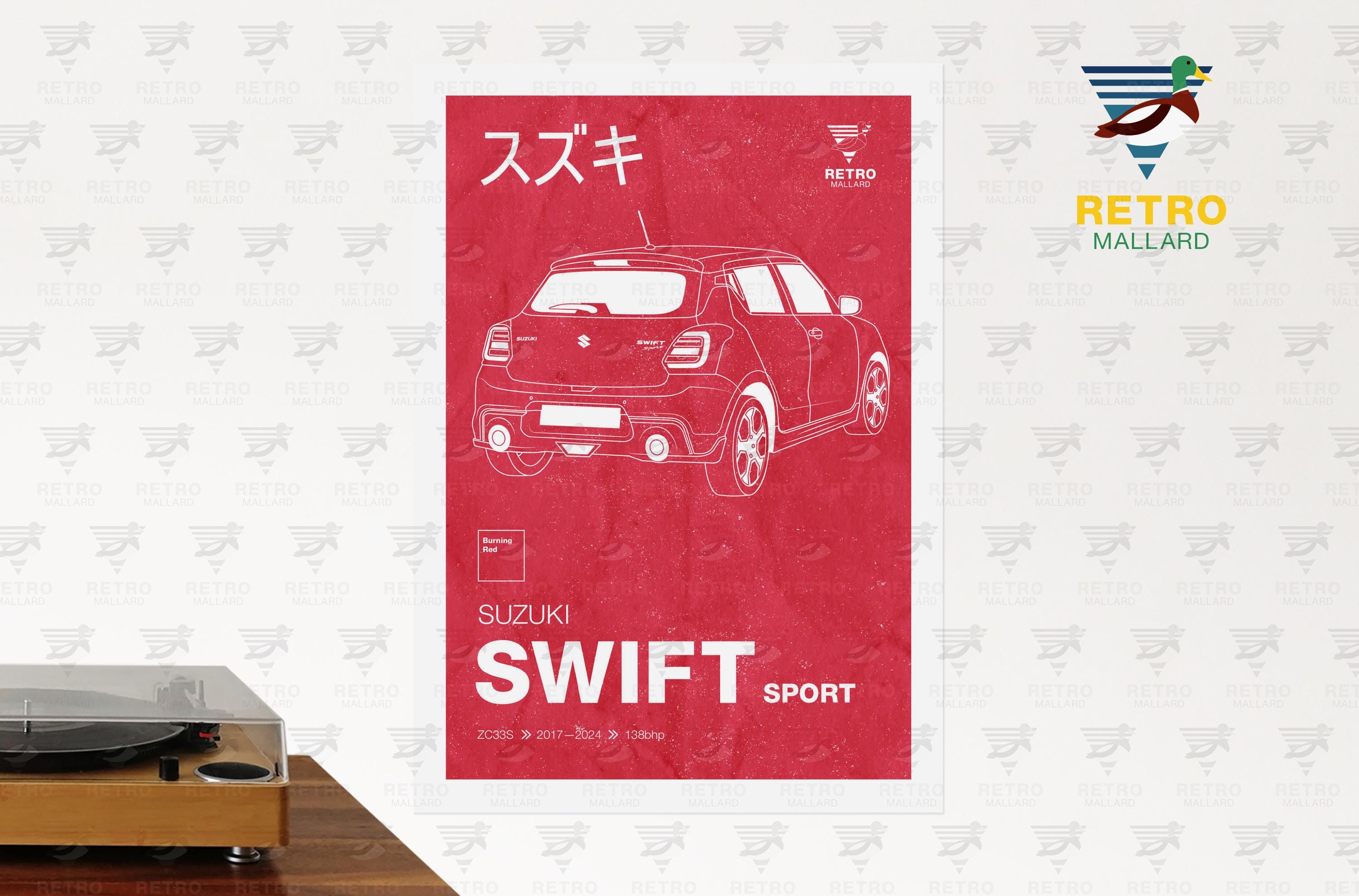 Suzuki Swift Sport ZC33S Print - Japanese Classic Car Poster ...