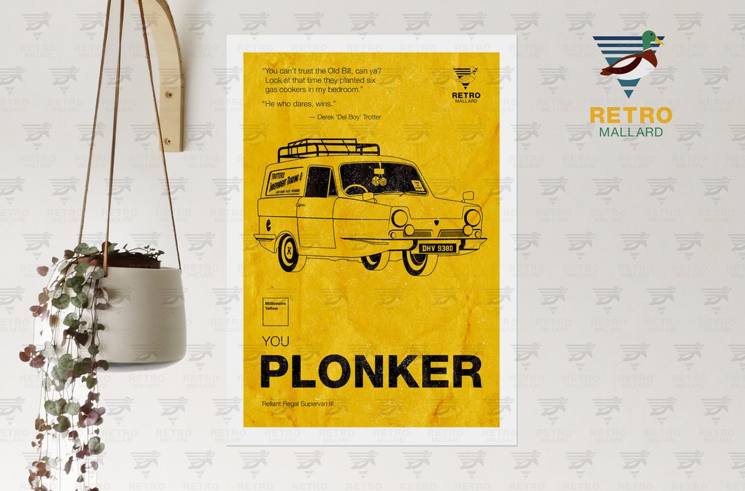 Only Fools and Horses Reliant Print Car Art Del Boy Plonker Petrolhead ...