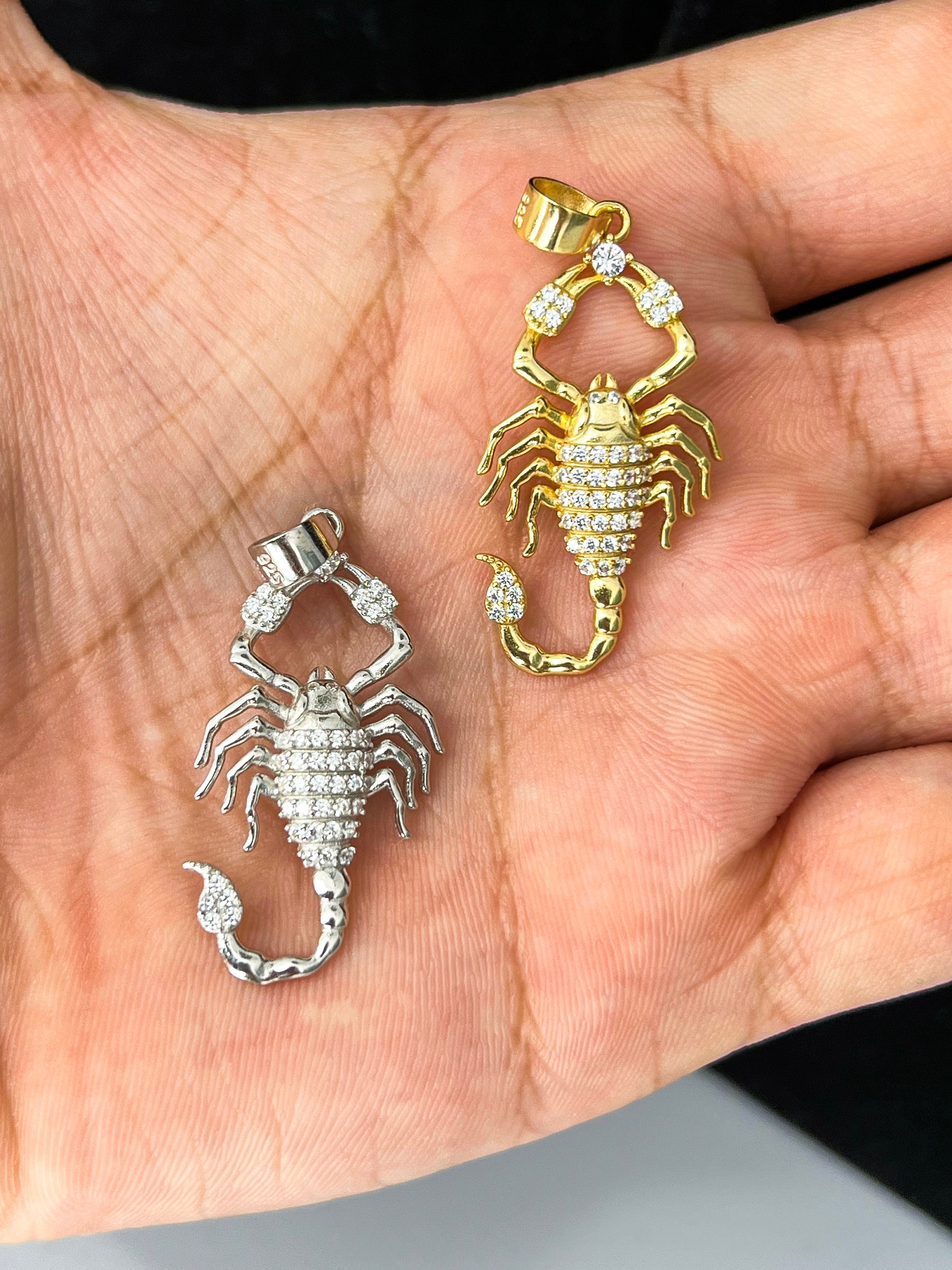 Sterling Silver Scorpio Pendant - Etsy