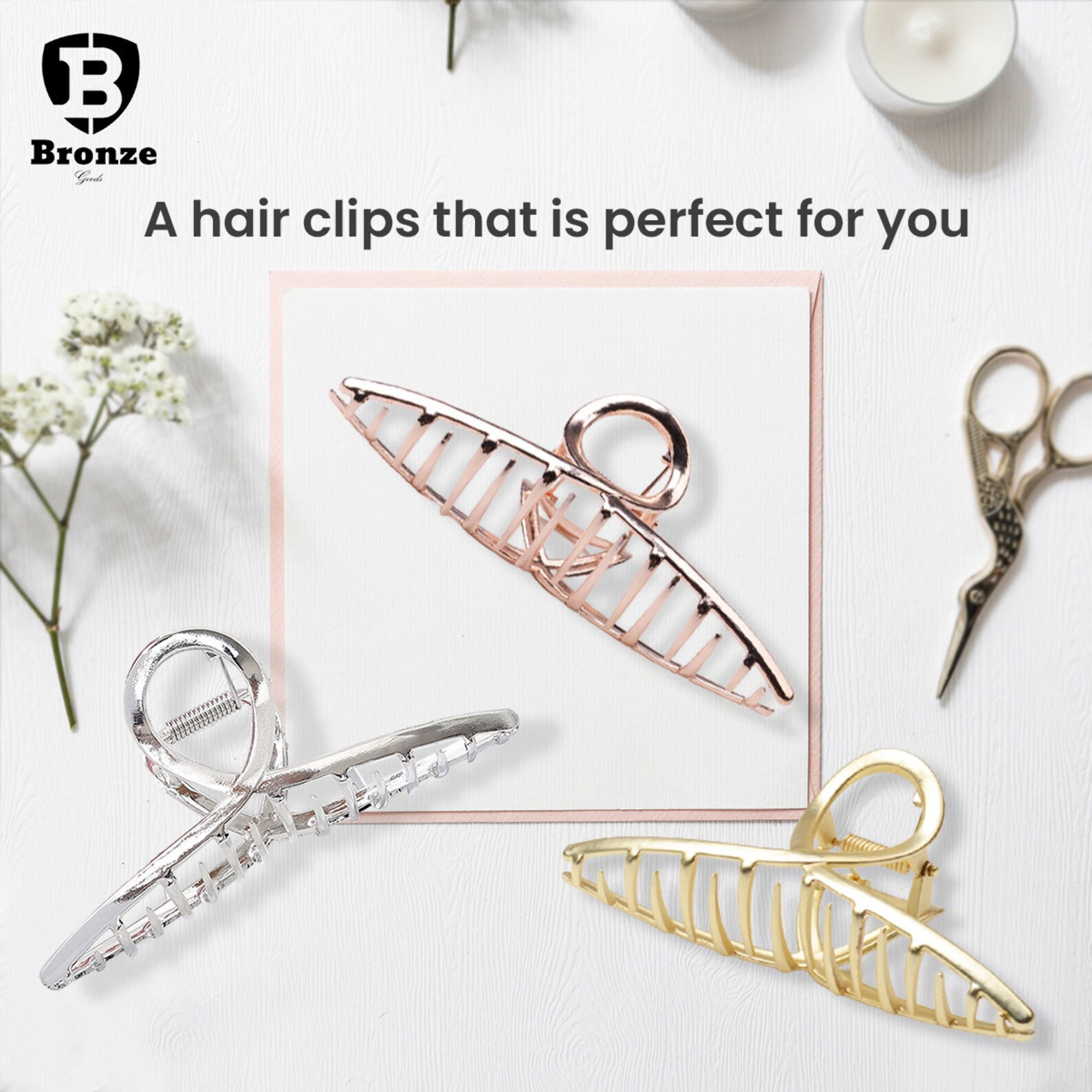 Hair Clips, Metal Hair Clips, Metal Hair Claws, Hair Accessories, Hair ...
