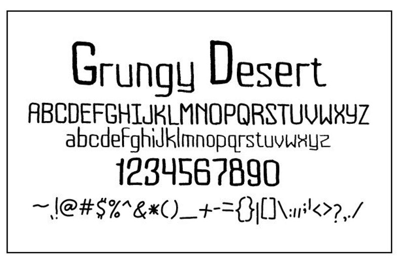Desert Font - Etsy