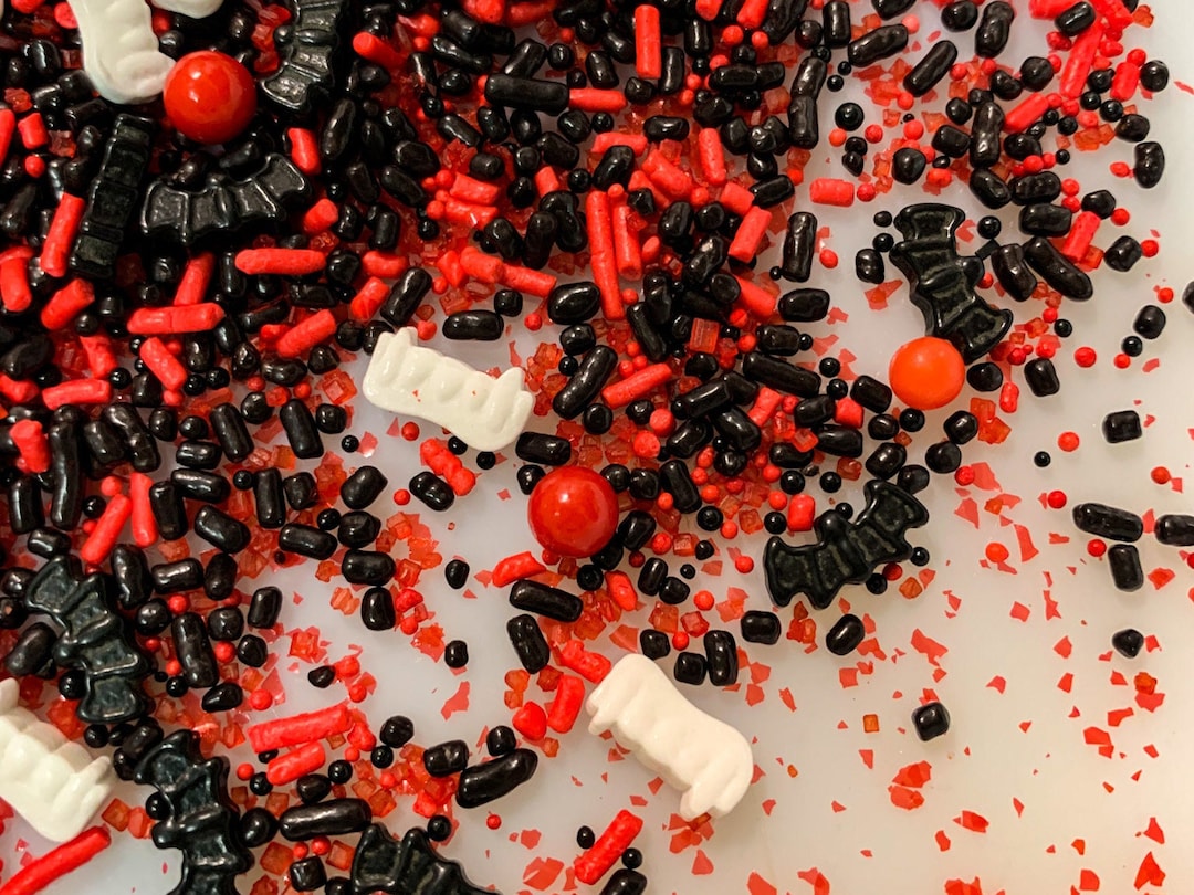 First Bite, Halloween Sprinkles, Vampire Sprinkle Mix - Etsy
