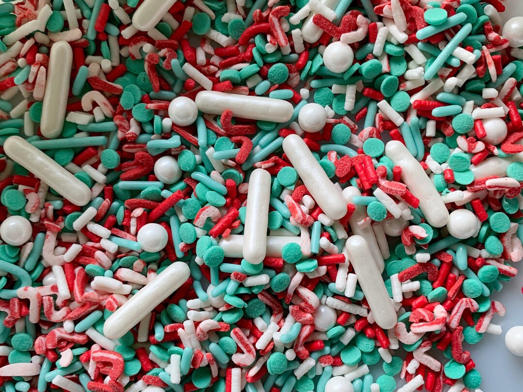 Pepperminty Sprinkle Mix, Peppermint Flavored Sprinkle Blend - Etsy