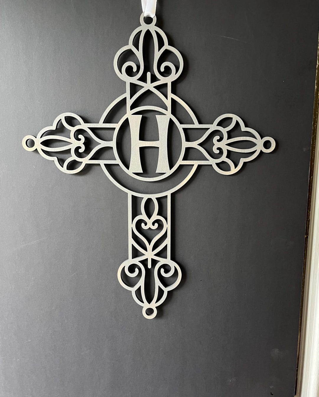 Wood Cross, Initial Cross, Cross Wall Art, Wooden Cross, Religious ...