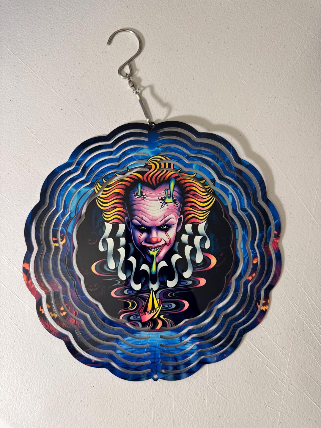 Creepy Clown Horror Wind Spinner – 3D Sublimation Metal Garden Décor ...
