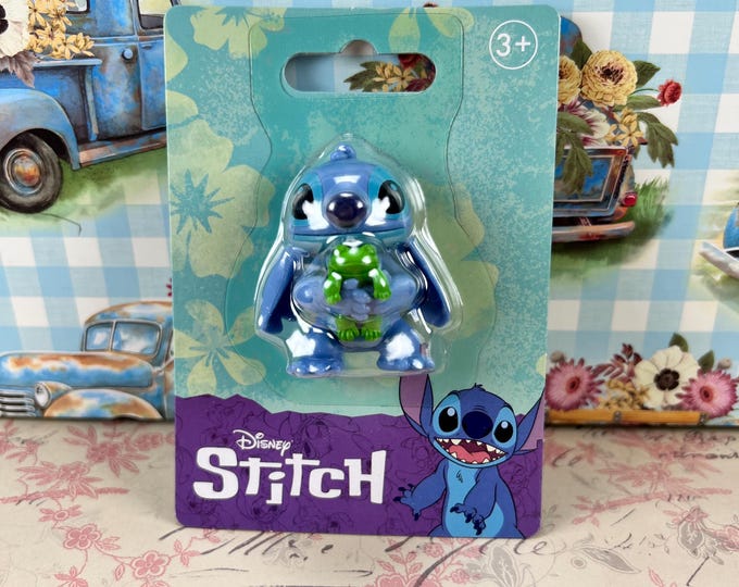 Disney Stitch Minifigure Collectible Toy With Frog / Disney Lilo and ...