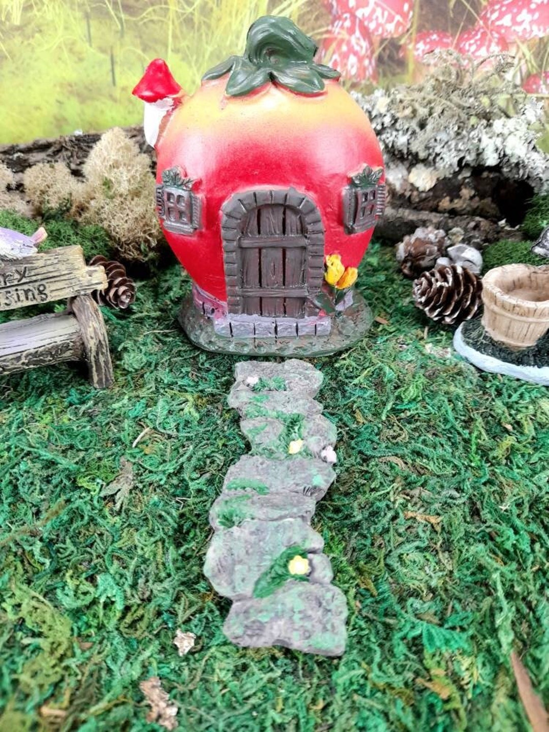 Tomato Fairy House / Fairy Garden Decoration/ the Elf's Cottage - Etsy