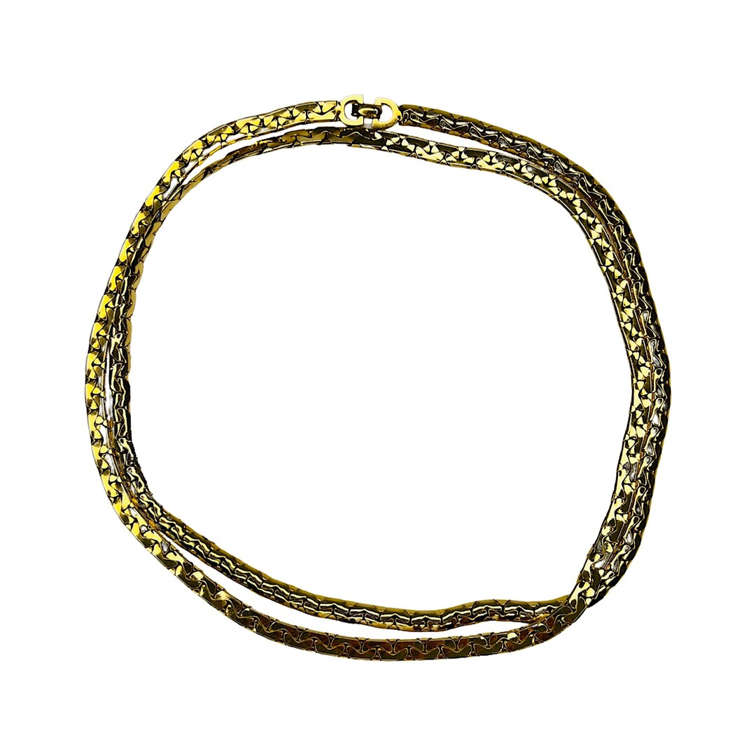 Christian Dior Necklace Gold Chain Vintage 80s Authentic - Etsy