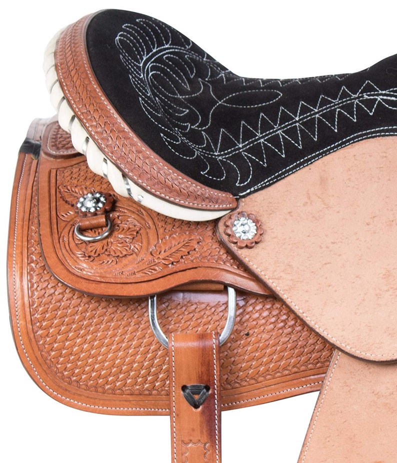 Leather Western Horse Saddle for Youth Child With Headstall - Etsy