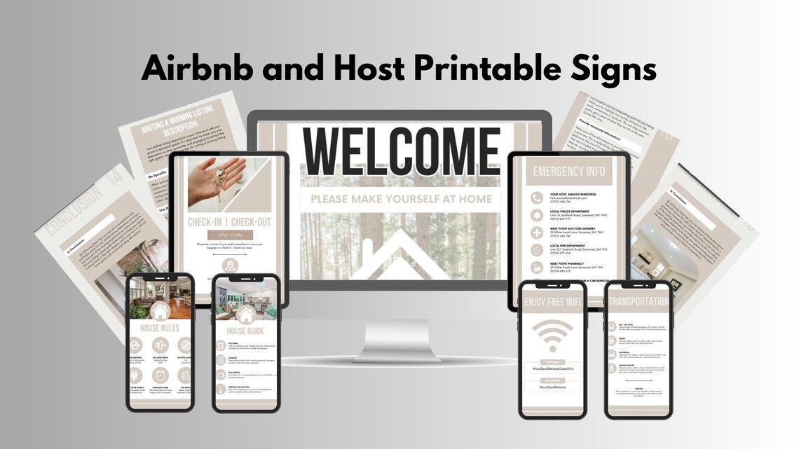 Airbnb & Host Printable Signs - Etsy
