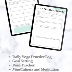 Digital Yoga Planner | Printable Yoga Journal & Practice Tracker - Etsy