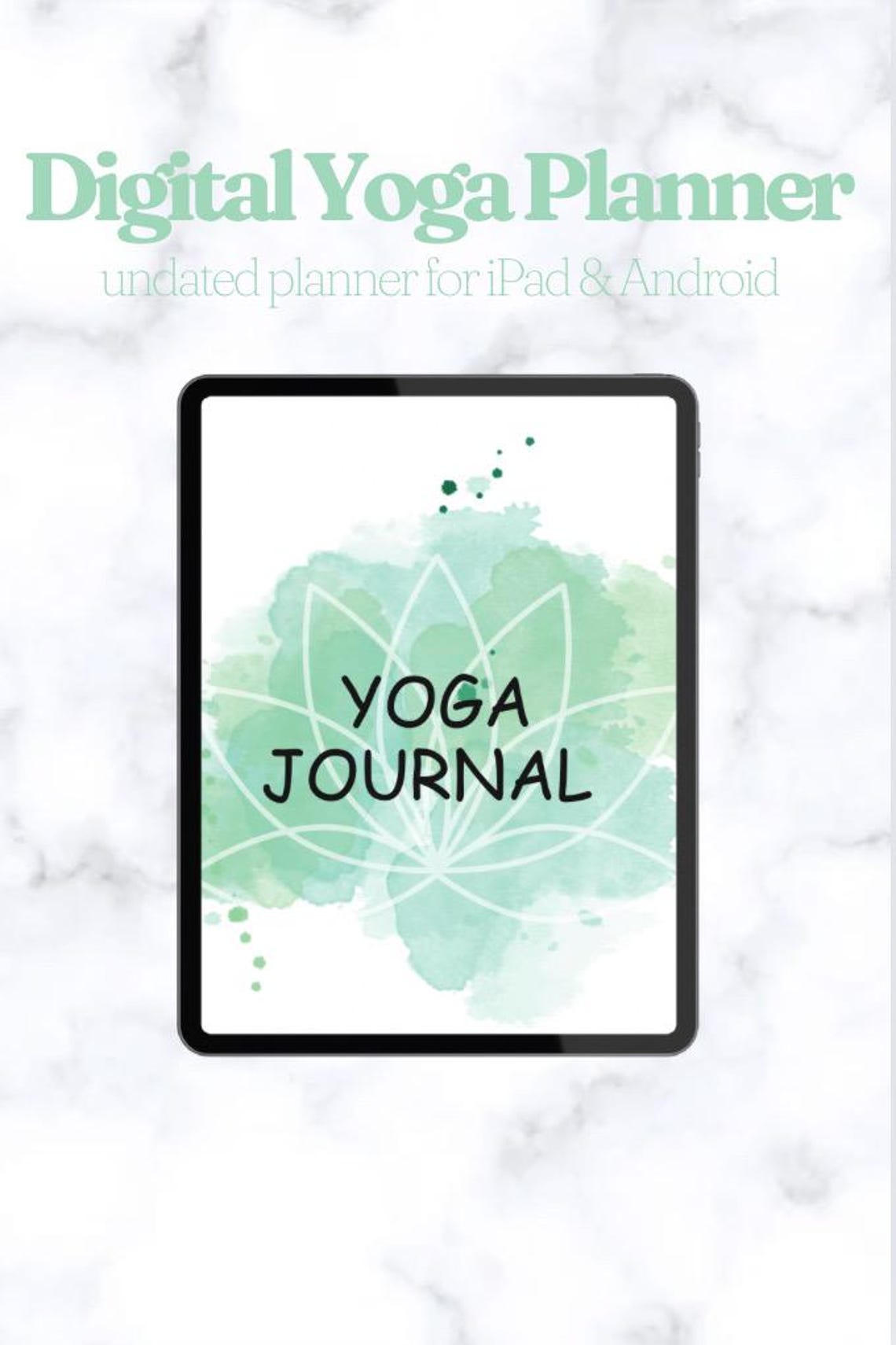 Digital Yoga Planner | Printable Yoga Journal & Practice Tracker - Etsy