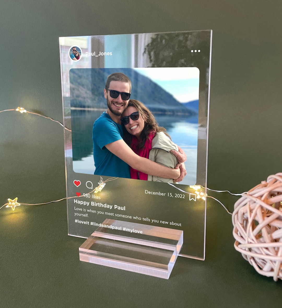 Personalized Acrylic Plaque, Birthday Plaque, Anniversary Gift, Couples ...