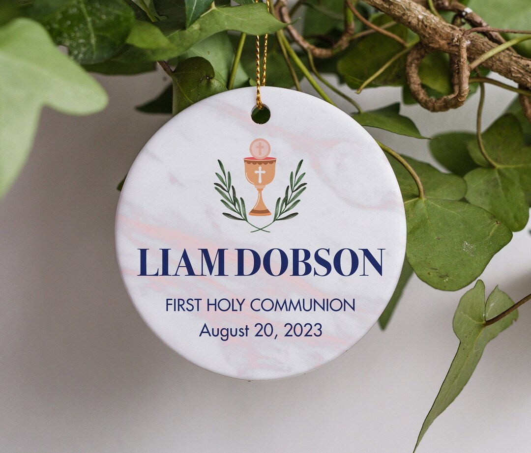 Baptism Ornament, First Holy Communion Ornament, God Bless Ornament ...