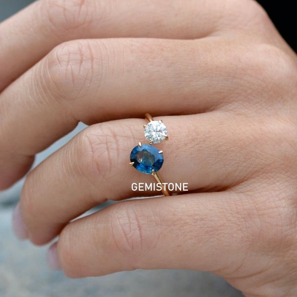 Two Stone Ring - Etsy