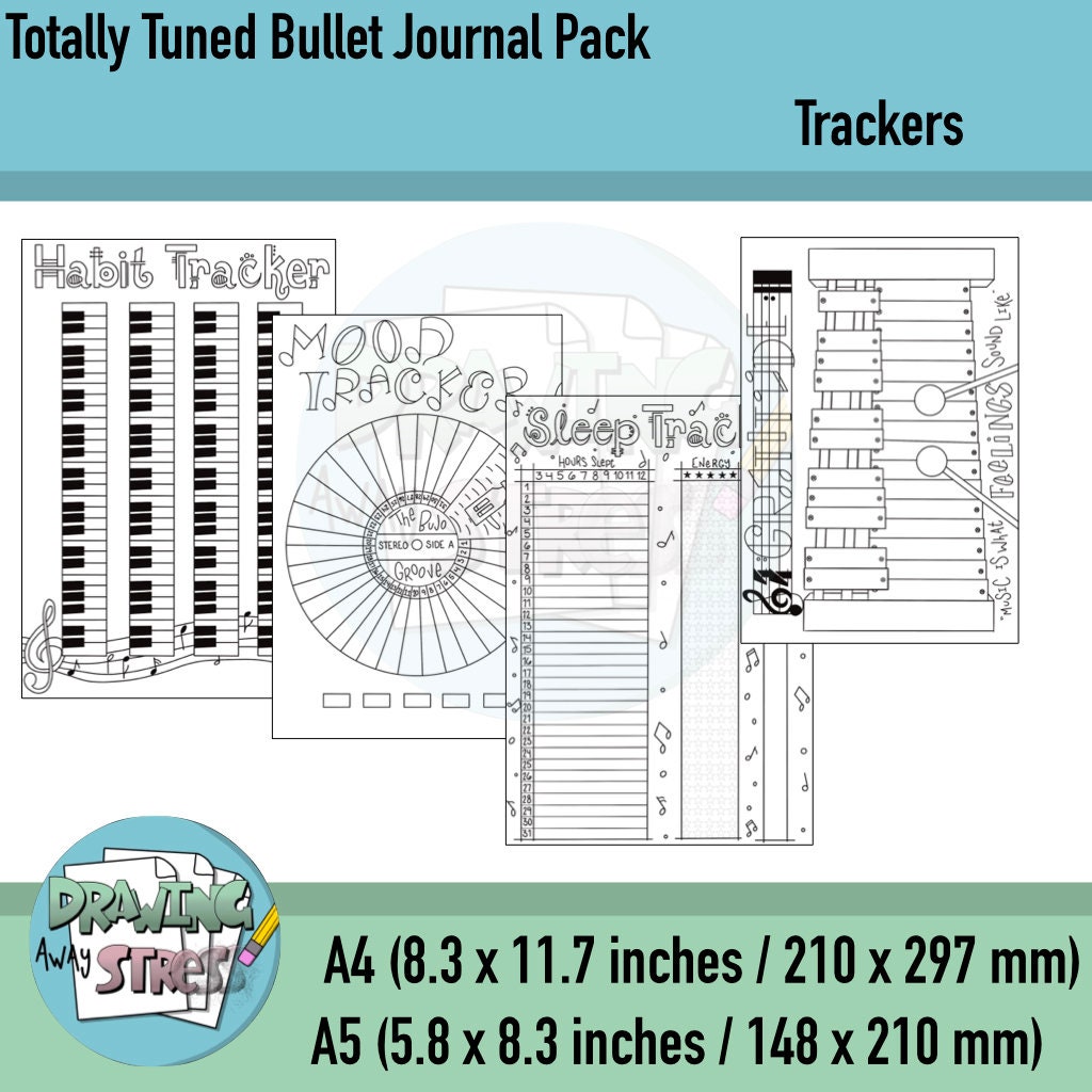 Bullet Journal, Bujo Templates, Hand-drawn, Bullet Journal Inserts ...