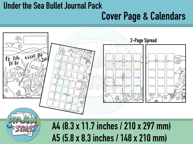Bullet Journal, Bujo Templates, Hand-drawn, Bullet Journal Inserts ...