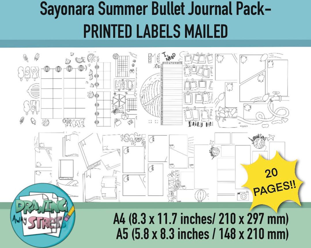 Bullet Journal, Bujo Templates, Hand-drawn, Bullet Journal Inserts ...